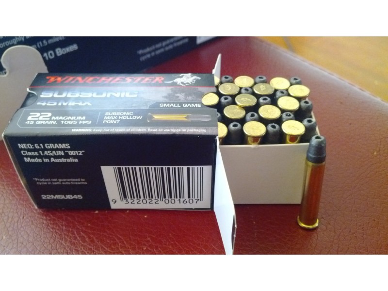 Naboj WINCHESTER .22 WMR SUBSONIC 45MAX